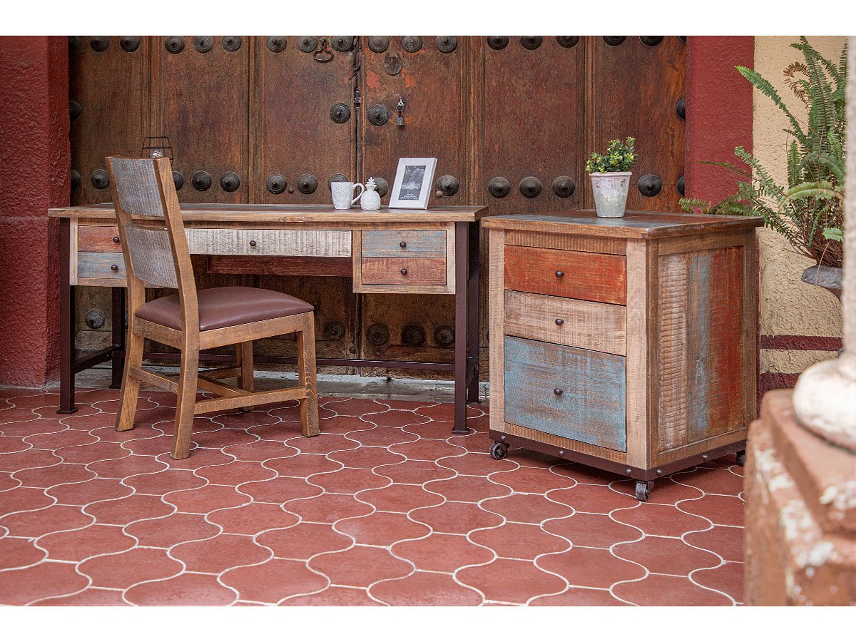 Antique Multicolor Home Office Set IFD Furniture | Furniture Cart